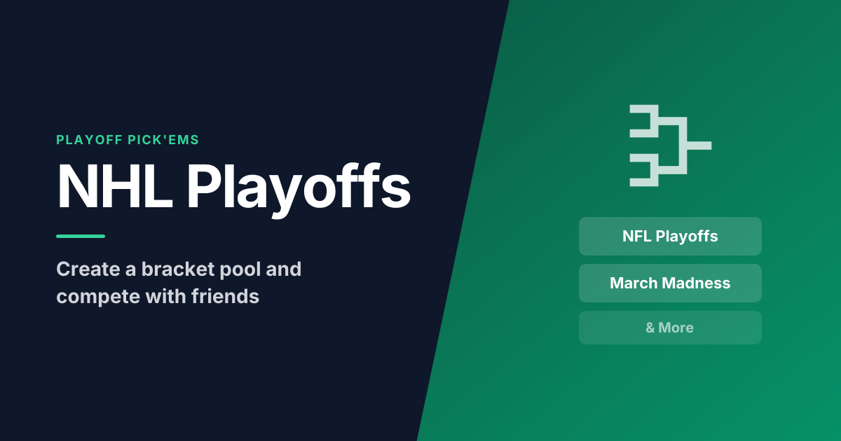 NHL Playoff Bracket Pool | Playoff Pick'Ems